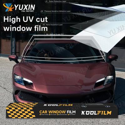 China Premium Anti Glare 99% UVR Nano Ceramic Window Film Self Adhesive Car Window Tint for sale