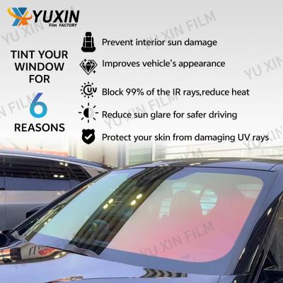 China 2 Mil 80% VLT 99% UVR IRR 10 Year Warranty Color Shift Chameleon Car Glass Film for sale