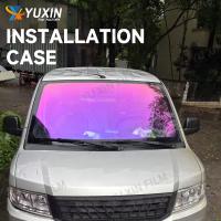 China 80% VLT Purple Blue Chameleon Film High Heat Rejection Car Window Tint Film for sale