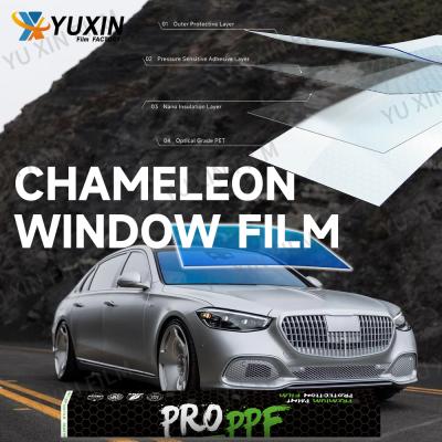 China 80% VLT Purple Blue Chameleon Film High Heat Rejection Car Window Tint Film for sale