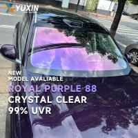 China Red Royal Purple 75% 80% VLT Car Window Tint Film Windshield Chameleon Film for sale