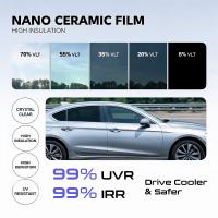 China Bubble Free Nano Ceramic Window Tint Film 60inchx100ft Removable Reusable Adhesive 99% UV Block for sale