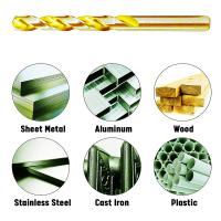 China DIN338 Titanium Nitride Coated  HSS Drill Bit  For Metal for sale