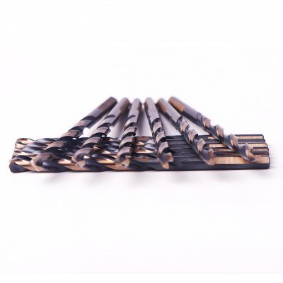 China ANSI M35 Cobalt Twist Drill Bit – 1/2 Inch Max, Three-Flat Shank, Black & Gold, for Metal Drilling for sale