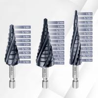 China 4 – 12MM Spiral Flute Step Drill Bit Cobalt M35 Steel  For Stainless Steel And Aluminum for sale