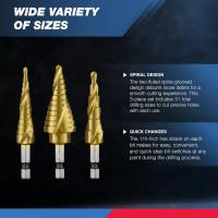 China ISO9000 HSS Drill Bit 1/8 -  1 3/8  Tin Coated Drill Bits Hex Shank for sale