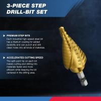 China ISO9000 HSS Drill Bit 1/8 -  1 3/8  Tin Coated Drill Bits Hex Shank for sale
