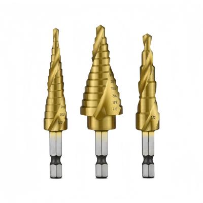 China ISO9000 HSS Drill Bit 1/8 -  1 3/8  Tin Coated Drill Bits Hex Shank for sale
