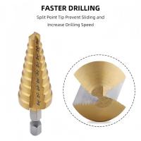 China HSS Spiral Drill Bit TiN Coated 3 Flat Shank For Plastic for sale