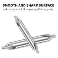 China M2 Center Drill Hss Ground Drill Bits DIN333 Tools For Soft Metal Drilling EN RU Pack for sale