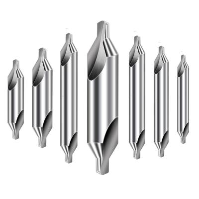 China M2 Center Drill Hss Ground Drill Bits DIN333 Tools For Soft Metal Drilling EN RU Pack for sale