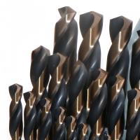 China 29 Piece Twist Drill Bit Set – HSS M2, Black Gold Coated, Fractional Sizes 1/16–1/2 Inch with Metal Index Case for sale