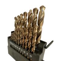 China 19 Pc Twist Drill Set M35 Heavy Duty Steel Drill Bits Heavy Duty Plastic Box for sale