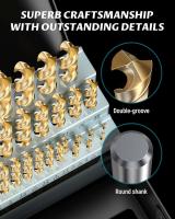 China Precision Ground Drill Bit Set 135C Split Point For  Auto Repair Stainless for sale
