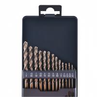 China 13 Pcs M35 Cobalt HSS Three Flute Drill Bit Set Steel 1/16in – 1/4in 135° for sale