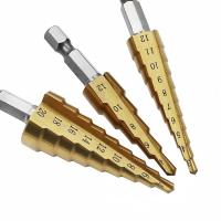 China 3 Piece Drill Bit Set  Metric 4 - 12MM 20MM 30mm TiN Coated Metric Drill Sets for sale