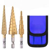 China 3 Piece Drill Bit Set  Metric 4 - 12MM 20MM 30mm TiN Coated Metric Drill Sets for sale