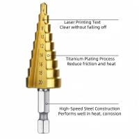 China 3 Piece Drill Bit Set  Metric 4 - 12MM 20MM 30mm TiN Coated Metric Drill Sets for sale
