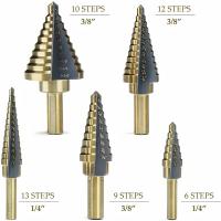 China 5 Piece Hss Hole Saw Kit Black Gold Oxide HSS Cobalt Drill Bit Set For Hardened Steel for sale