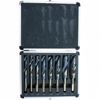 China 8 Piece Drill Bit Set Silver Deming Coal Mining Drill Bits Amber Black Coated for sale