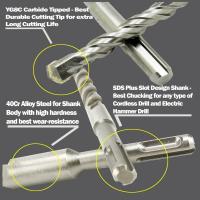 China High Helix 12mm  SDS Drill Bit  , Tungsten Carbide  Rotary Hammer Drill for sale