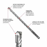 China 6mm Concrete SDS Plus 4 Flute Hammer Drill Bits with Tungsten Carbide for sale