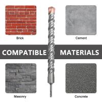 China 1 Inch Walls / Stones Sds Hammer Drill With Milled Flutes And Auto-Welded Tip for sale