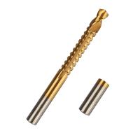 China 8 Pack Titanium Coated HSS Twist Drill Bits 3-10mm Serrated Side Cutting Spiral Saw Drill Bit Woodworking Tools Grooving Cutting Hole Holesaw Tool for sale