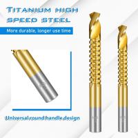 China 8 Pack Titanium Coated HSS Twist Drill Bits 3-10mm Serrated Side Cutting Spiral Saw Drill Bit Woodworking Tools Grooving Cutting Hole Holesaw Tool for sale