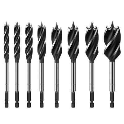 China 16mm Hex Shank Wood Drill Bit  Four Flutes Double Spurs Wood Auger Drill Bit With Slot for sale