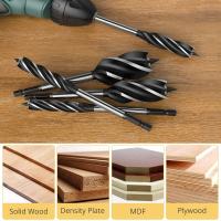China 16mm Hex Shank Wood Drill Bit  Four Flutes Double Spurs Wood Auger Drill Bit With Slot for sale