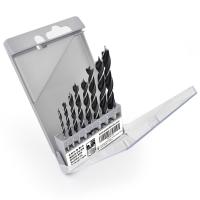 China 8-Piece Brad Point Wood Drill Bit Set | Precision Center Spur & Dual Cutting Spurs | High Carbon Steel Straight Shank Wood Boring Kit for Zero-Splinter Drilling for sale