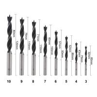 China 8-Piece Brad Point Wood Drill Bit Set | Precision Center Spur & Dual Cutting Spurs | High Carbon Steel Straight Shank Wood Boring Kit for Zero-Splinter Drilling for sale