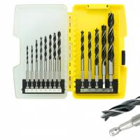 China 13-Piece Brad Point Wood Drill Bit Set | 1/4