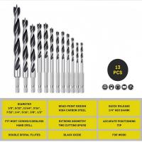 China 13-Piece Brad Point Wood Drill Bit Set | 1/4