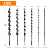 China 12 Inch Wood Drill Bit Hex Shank 6 Piece Wood Splitter Drill Bit for sale