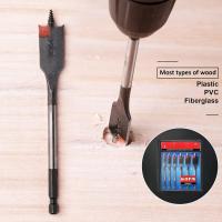 China 6pcs Wood Drill Bit High Speed Flat  Long Drill Bits For Wood 3/8in - 1in for sale