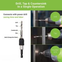 China 6-Piece SAE Combination Drill Tap Bit Set | High Speed Steel M2 Deburr Countersink Bit | One-Step Power Tool Accessories for sale