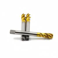 China DIN 371/376 HSS-E M35 TiN Coated Spiral Flute Taps | M2-M42 Cobalt Machine Taps for Blind Holes for sale