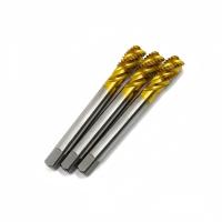 China DIN 371/376 HSS-E M35 TiN Coated Spiral Flute Taps | M2-M42 Cobalt Machine Taps for Blind Holes for sale