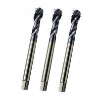 China Industrial TiCN Blue-Grey Coated HSSE M35 Machine Taps | 35° Spiral Flute 6H Taps for Stainless Steel for sale