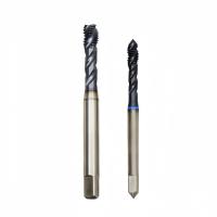 China Industrial TiCN Blue-Grey Coated HSSE M35 Machine Taps | 35° Spiral Flute 6H Taps for Stainless Steel for sale