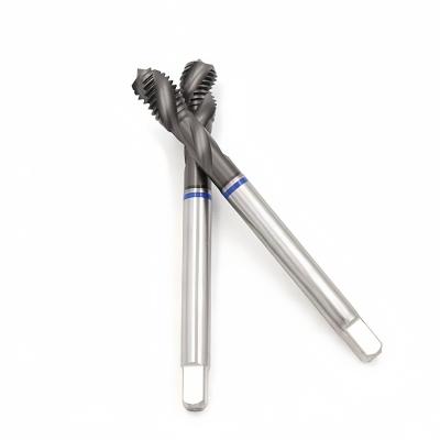 China Industrial TiCN Blue-Grey Coated HSSE M35 Machine Taps | 35° Spiral Flute 6H Taps for Blind Hole Tapping for sale