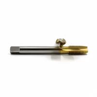 China Industrial Gold TiN Coated M12X1.75 HSSE M35 Machine Taps | Spiral Point 6H Taps for High-Speed Steel Tapping for sale