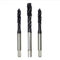 China Industrial TiCN Blue-Grey Coated JIS Taps | HSSE-PM & M35 | 35° Helix 6H Taps for Hardened Steel for sale