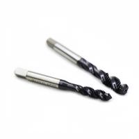 China Industrial TiCN Blue-Grey Coated JIS Taps | HSSE-PM & M35 | 35° Helix 6H Taps for Hardened Steel for sale