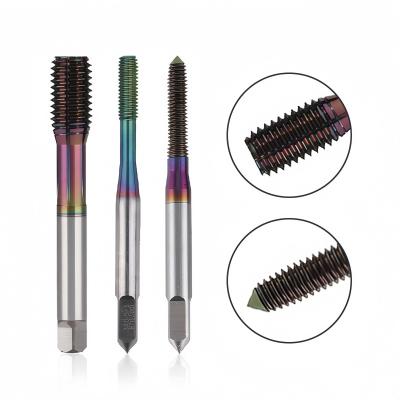 China Nano Rainbow HSS Machine Taps  TiAlN Coated M12 1.25 Tap UNC UNF for sale