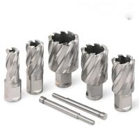 China 12 - 100mm  Hss Annular Cutter Tin Coating Steel Structures Industrial Core Cutters for sale
