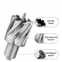 China 12 - 100mm  Hss Annular Cutter Tin Coating Steel Structures Industrial Core Cutters for sale