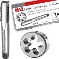 China Industrial M12 x 1.25 HSS Tap and Round Die Kit | Precision Fine Pitch Threader for Vehicle Repair for sale